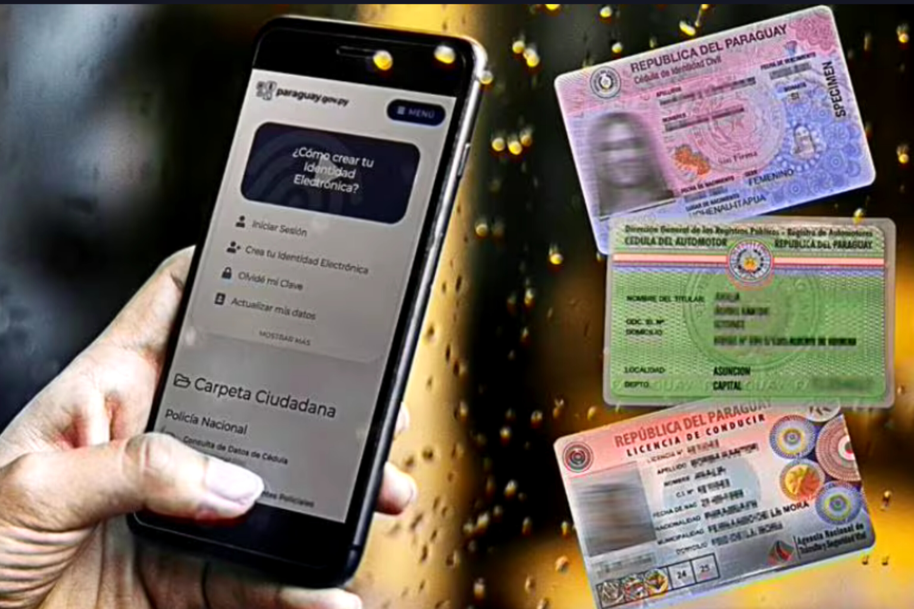 El registro de conducir, la cédula verde, la habilitación y la cédula ...